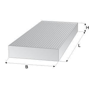 Betonová dlaždice vodící linie s funkcí varovného pásu typ A – ŽPSV